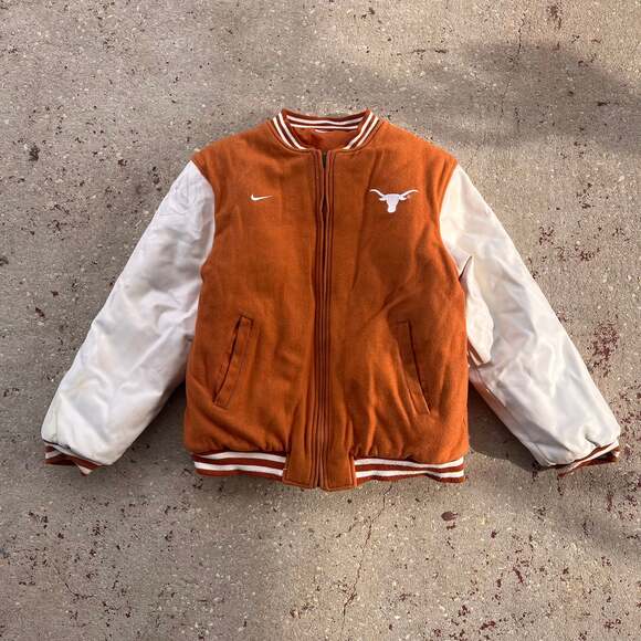 Nike | Jackets & Coats | Vintage Nike Team Texas Longhorns Reversible ...